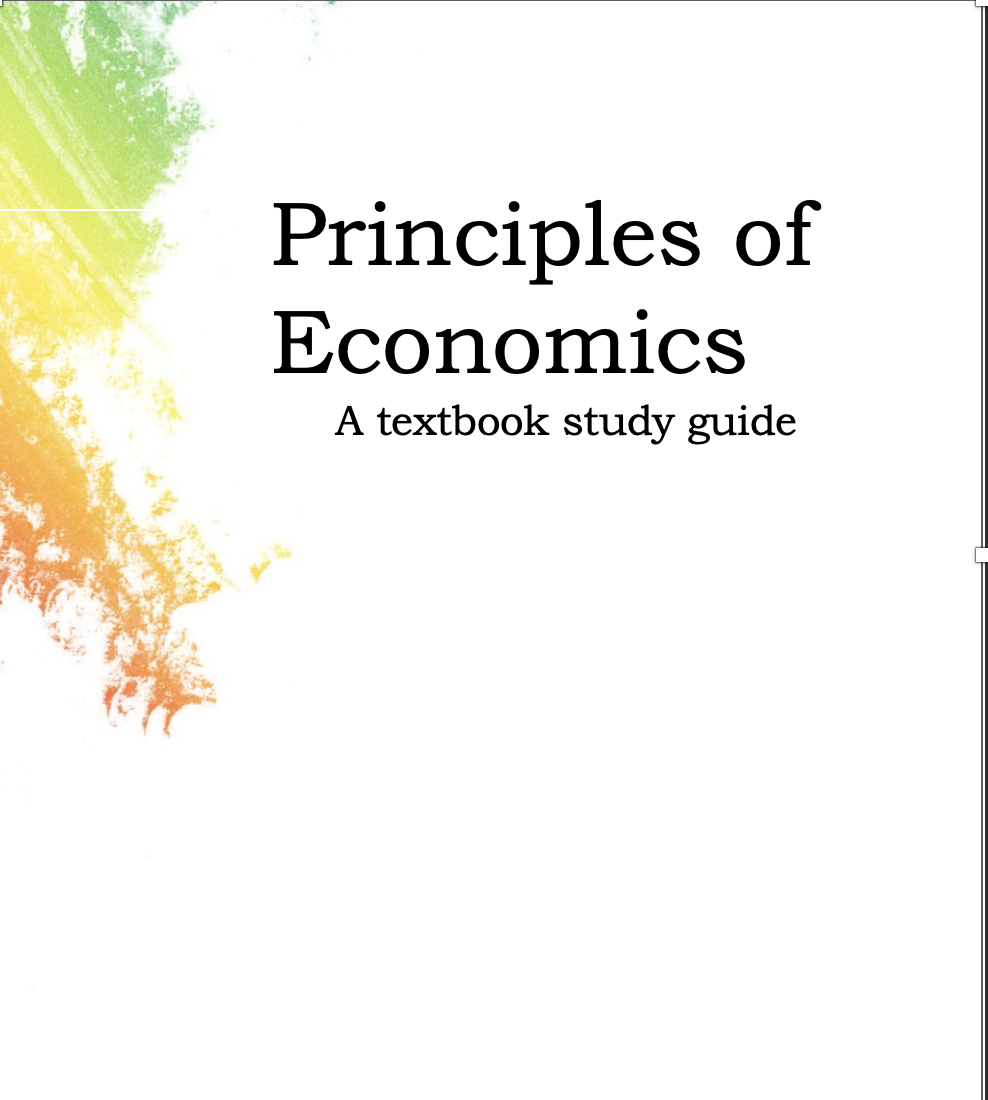 Principles of Economics Study Guide